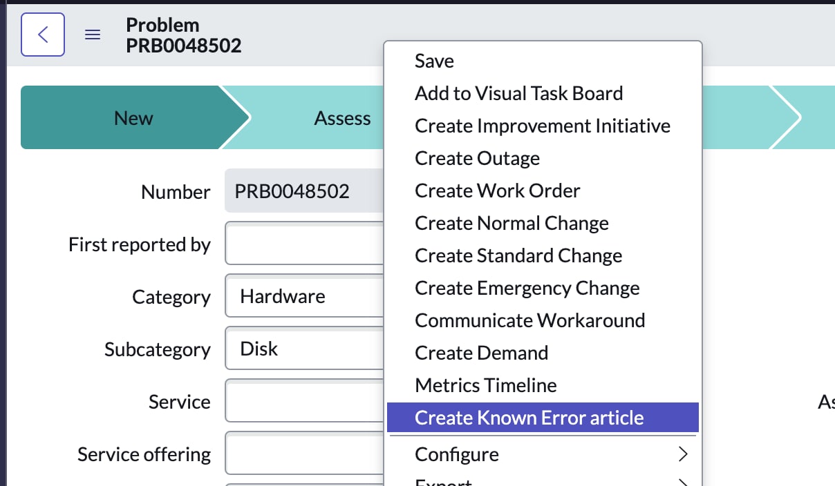 How to create the knowledge Article on the problem... - ServiceNow Community